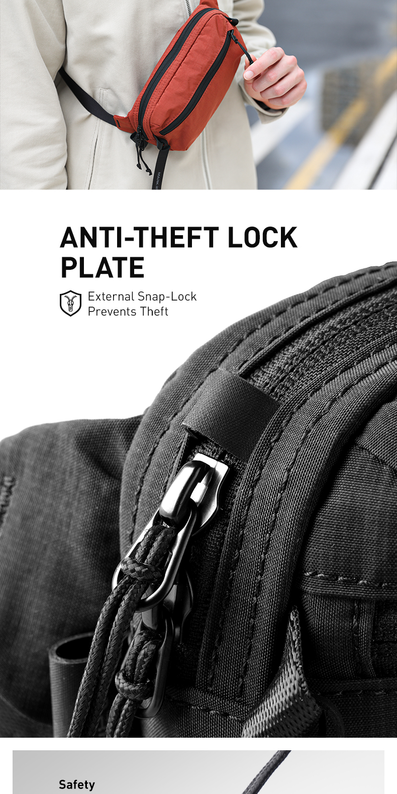 MARK RYDEN Waist Bag Men Pouch Bag RFID Protection Chest Bag for Men ...