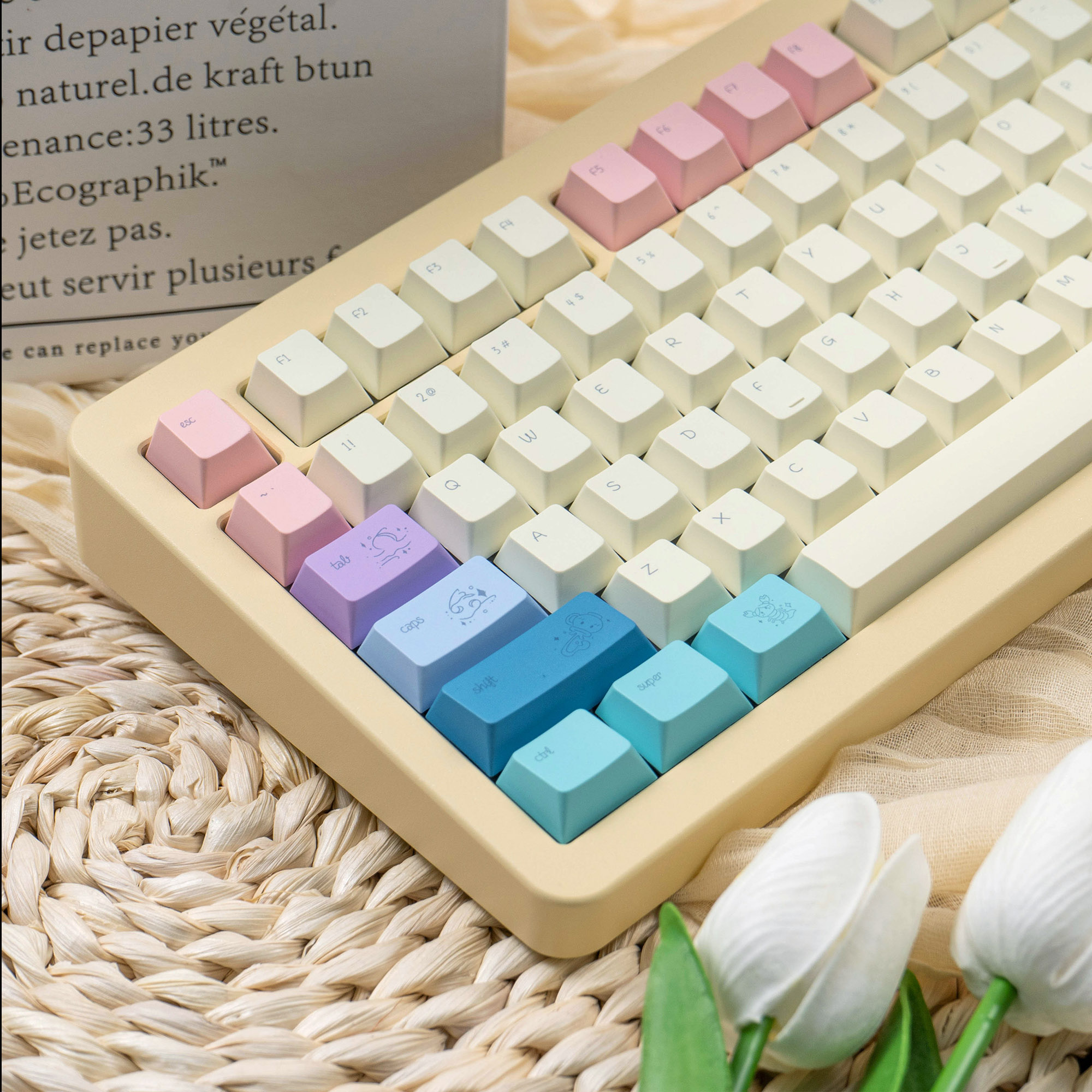 Beefun Constellation Keycaps Minimalism PBT Cherry profile Keycap set ...