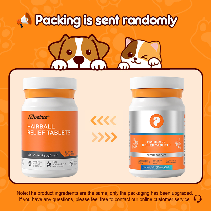PUAINTA Cat Hairball Relief Tablet for Cat Removal Hairball Help ...