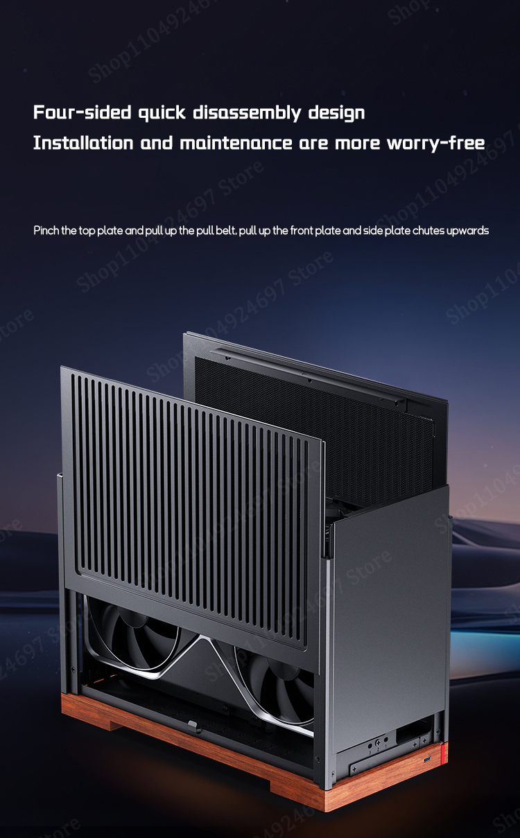 JONSBO T9 Aluminum Alloy ITX Case Desktop Computer Desktop Host MESH Case Easy To Place About ...
