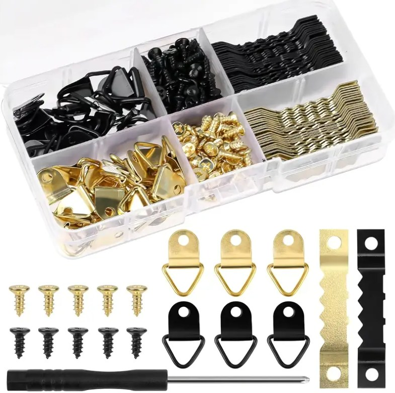 A 60PCS/100PCS/251pcs Picture Frame Hanging Kit with Flat Head Screws ...