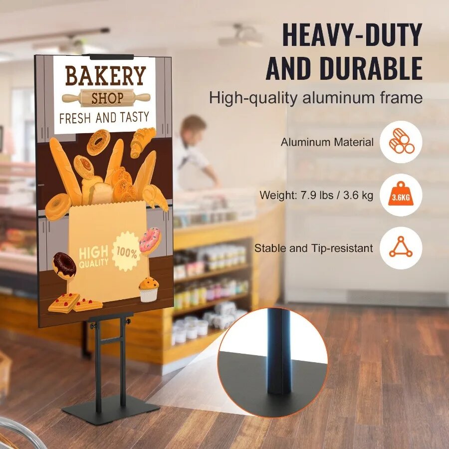 1 PC Double Sided KT Board Display Stand Adjustable Height Floor ...