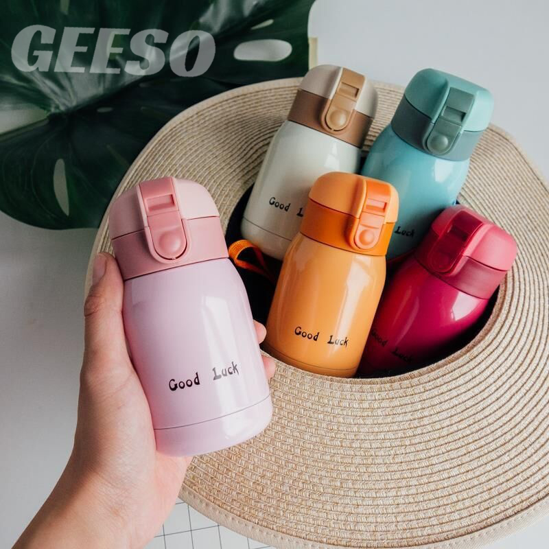 GEESO 200ML Mini Water Cup Insulated Tumbler 304 Stainless Steel Travel ...