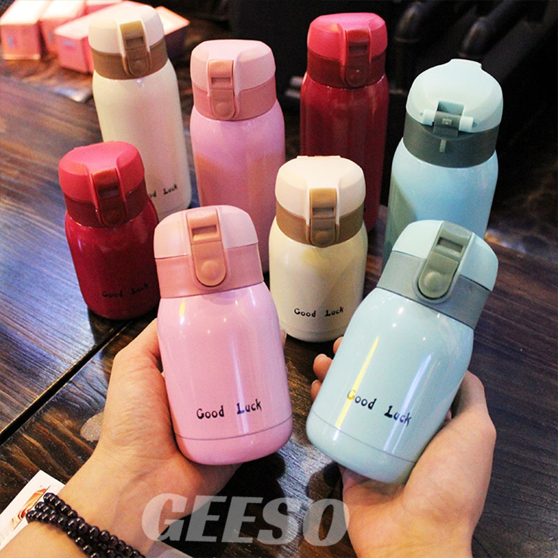 GEESO 200ML Mini Water Cup Insulated Tumbler 304 Stainless Steel Travel ...