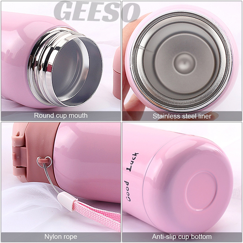 GEESO 200ML Mini Water Cup Insulated Tumbler 304 Stainless Steel Travel ...