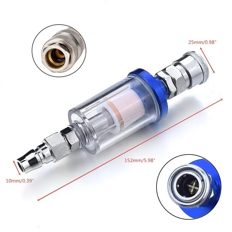 Spray Gun Air Filter Tool 1/4 Water Oil Separator Air Filter For Spray ...