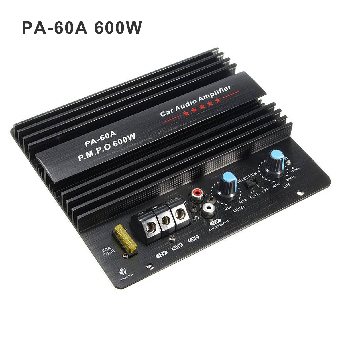 SKYSOUND 12V 600W High-Power Mono Car Audio Amplifier Board PA-60A Powerful Bass Subwoofers Amp ...