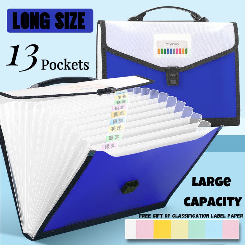 Long Expanding File Folder Organizer Document Organizer File Bag Folder ...