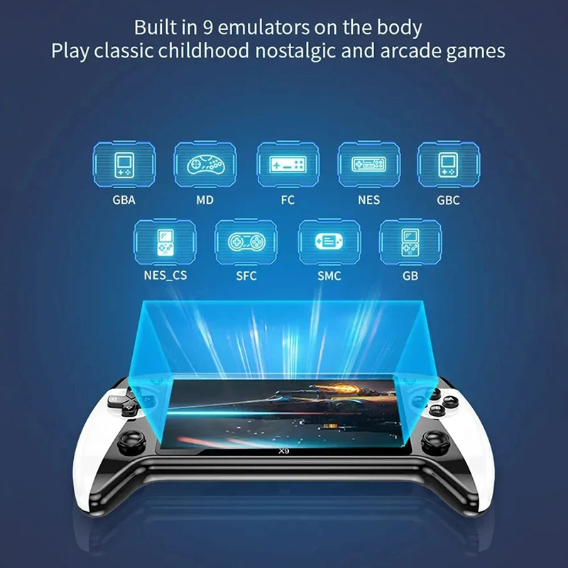X9 Handheld Retro Game Player 5.5 Inch Screen Video Game Player ...