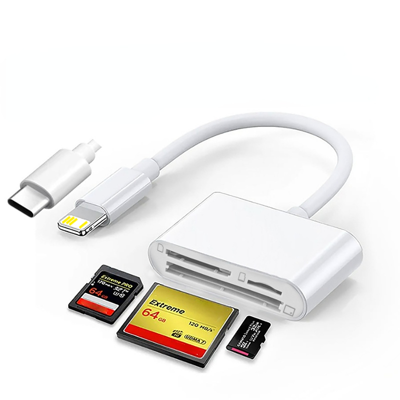 TF CF SD Card Reader For iphone ipad iOS 13 14 15 Camera Memory Card ...