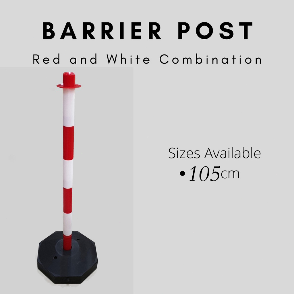 80/105CM Road Bollard Posts Plastic Traffic Delineator With Base Stable ...