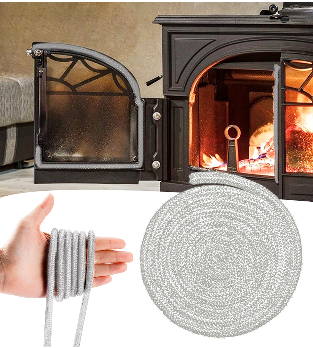 10/12mm 2m Long Fireplace Sealing Rope Stove Cord Fire Flame Retardant ...