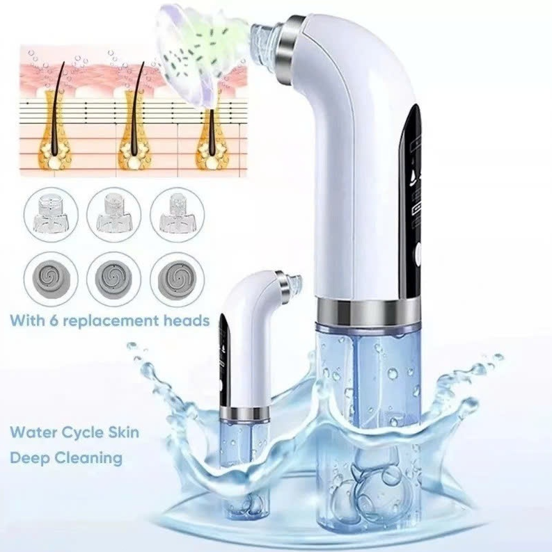 Top-tier blackhead extractor featuring 6 suction nozzles. Compact ...