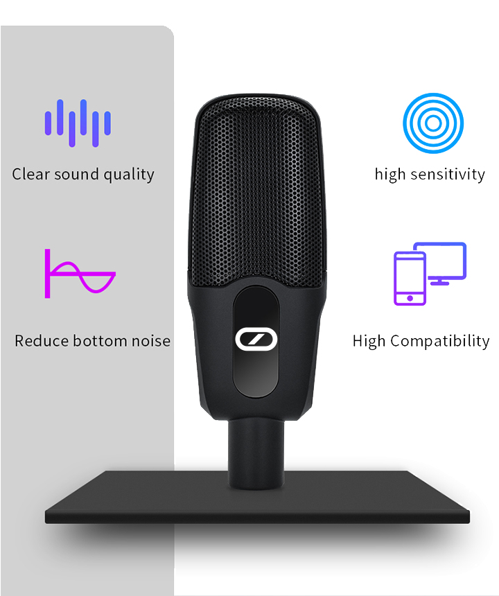 KOORFLY ZX85 Condenser Microphone Wired Mic Podcast Microphone for ...