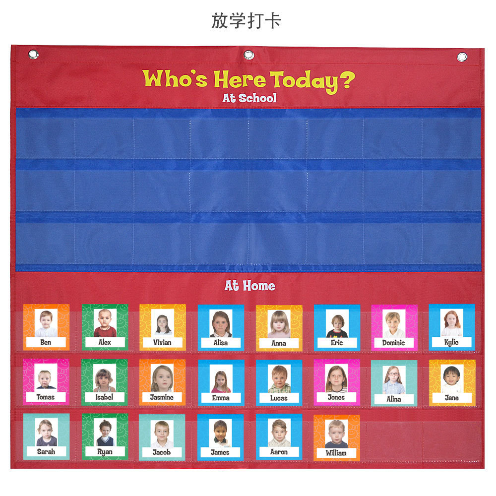 Attendance Pocket Chart with 72 Student Cards-Classroom Behavior ...
