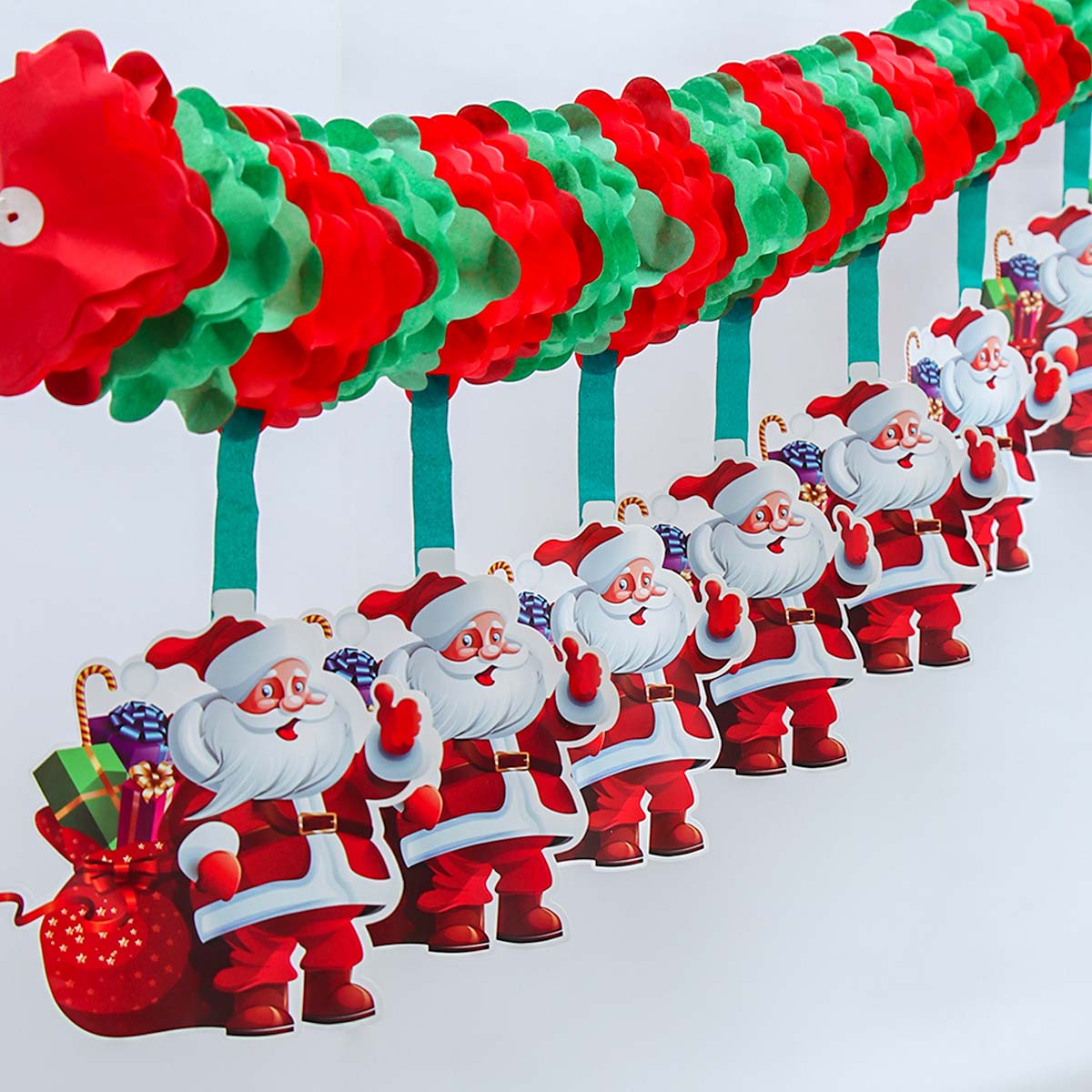 Santa Claus Christmas Banner Wall Decor Hanging Christmas Ornaments ...