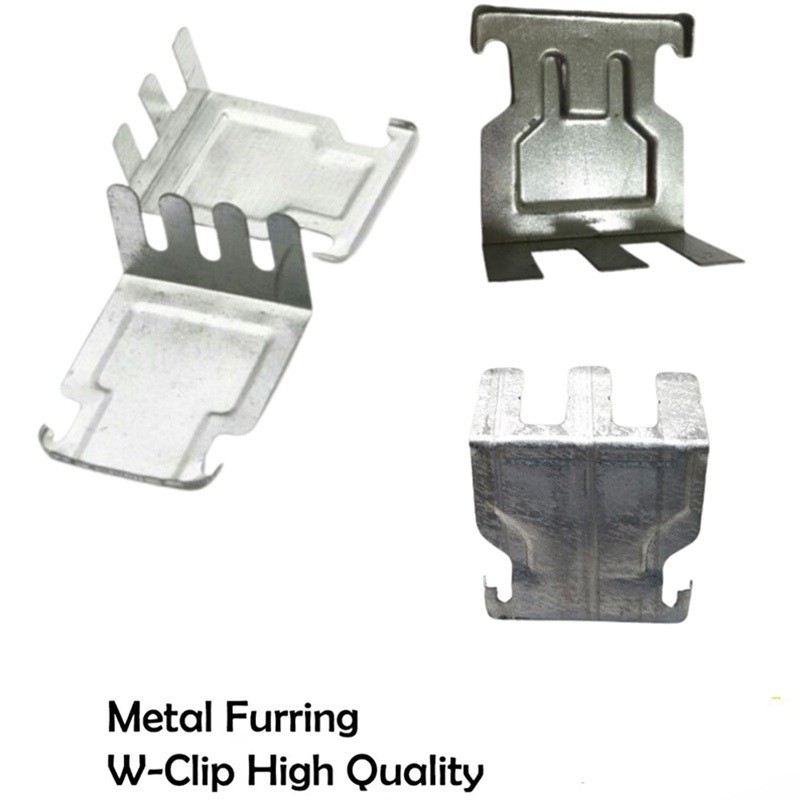 100pcs Double furring clip W clip Metal furring wall clip metal furring ...