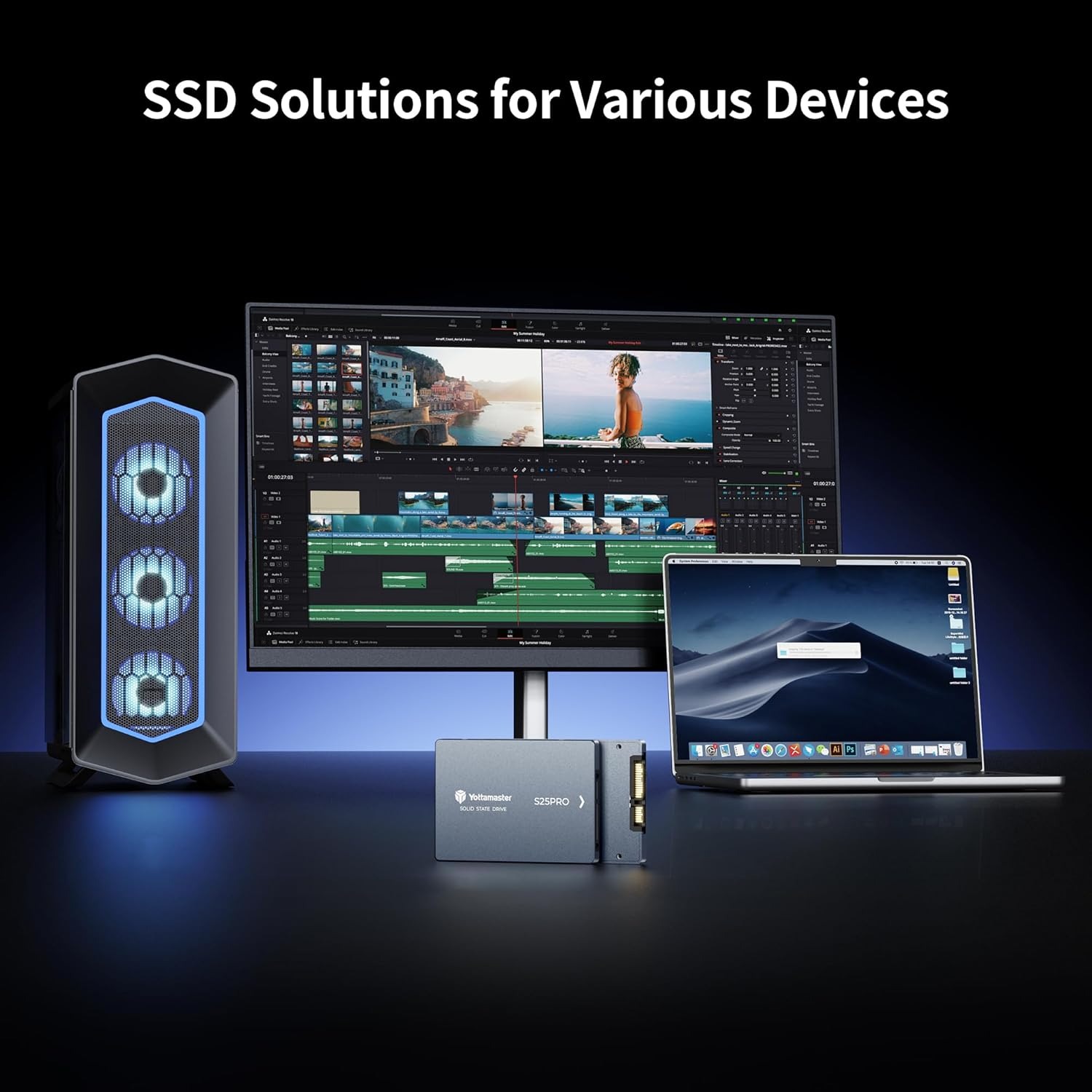 Yottamaster S25 PRO SATA SSD 128GB 256GB 512GB 2.5″ Internal Solid ...