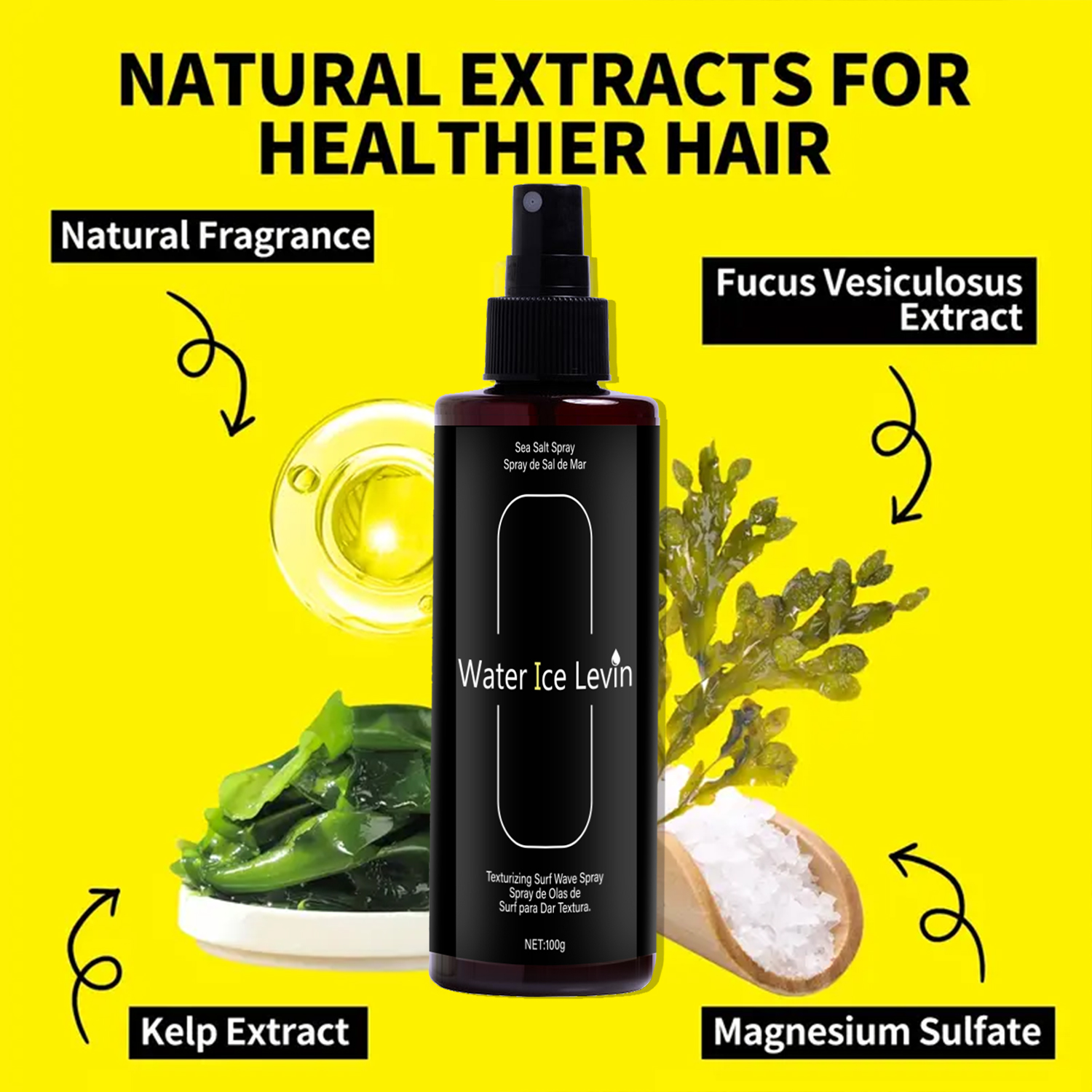 Sea Salt Hair Spray Adds Instant Volume and Texture, Light Hold, Dry ...