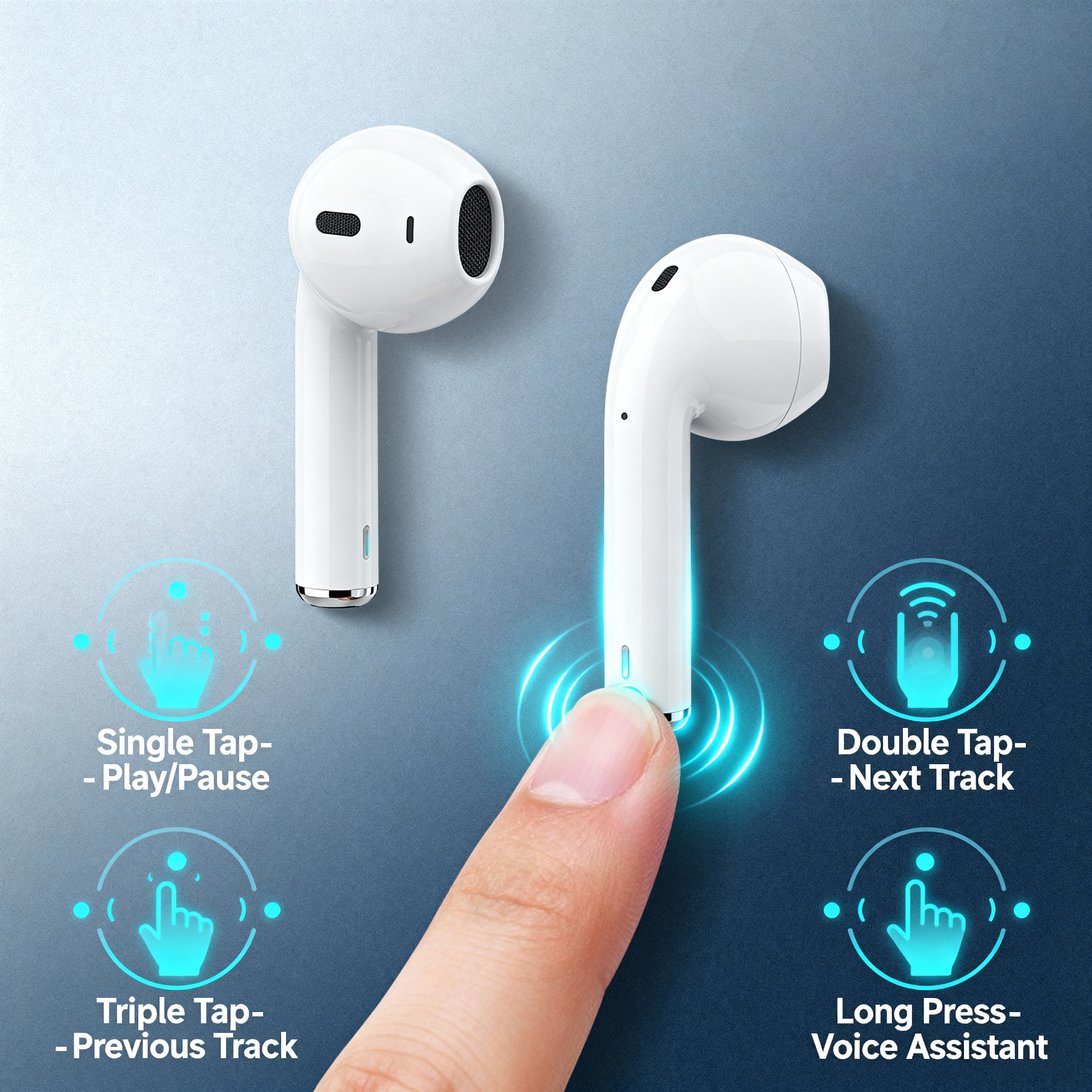 TWS Wireless Earphones Bluetooth Earbuds In Ear Pods Stereo Noise ...