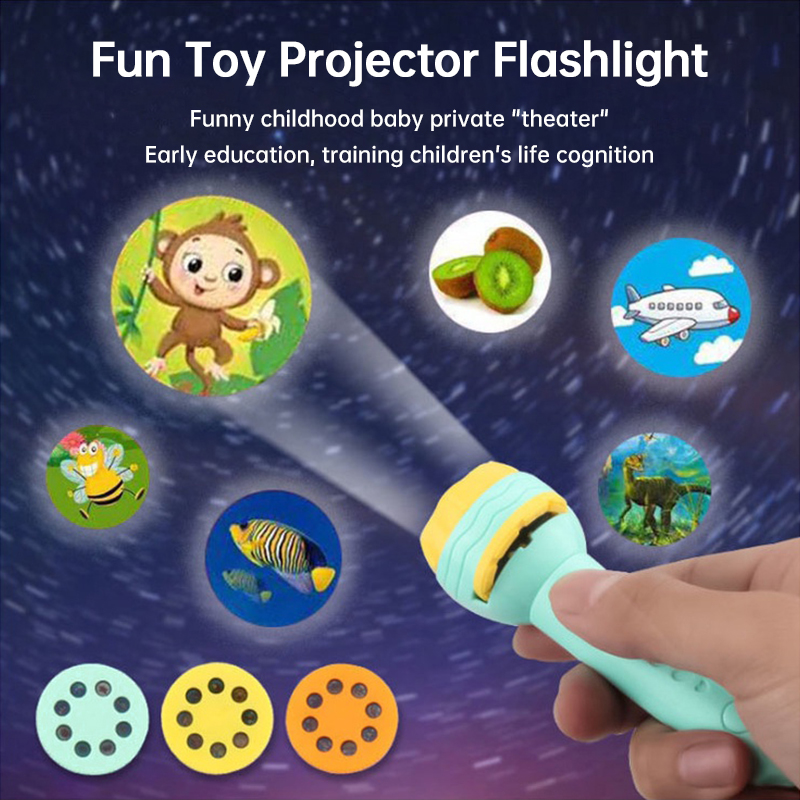 SmileToys Children's Flashlight Projector Toy Baby Sleeping Story Torch ...