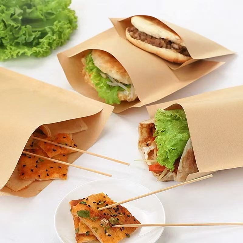 50PCS/Pack Wax Paper Sandwich Bags 8x6 inch Wax Paper Bags, Greaseproof ...