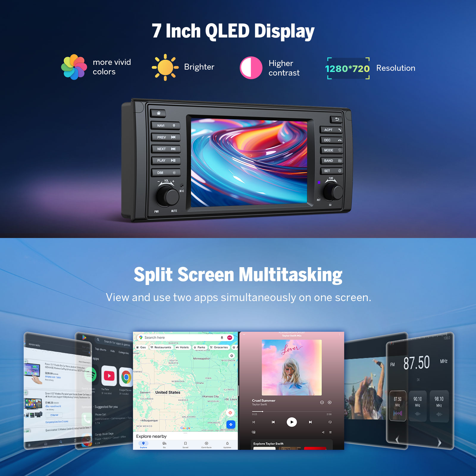 Eonon Android 13 BMW E39 540i 528i M5 Android Head Unit Apple CarPlay ...