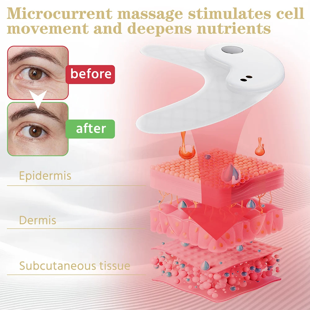 Microcurrent Eyes Massager Eye Red Light Therapy Beauty Device for Eye ...