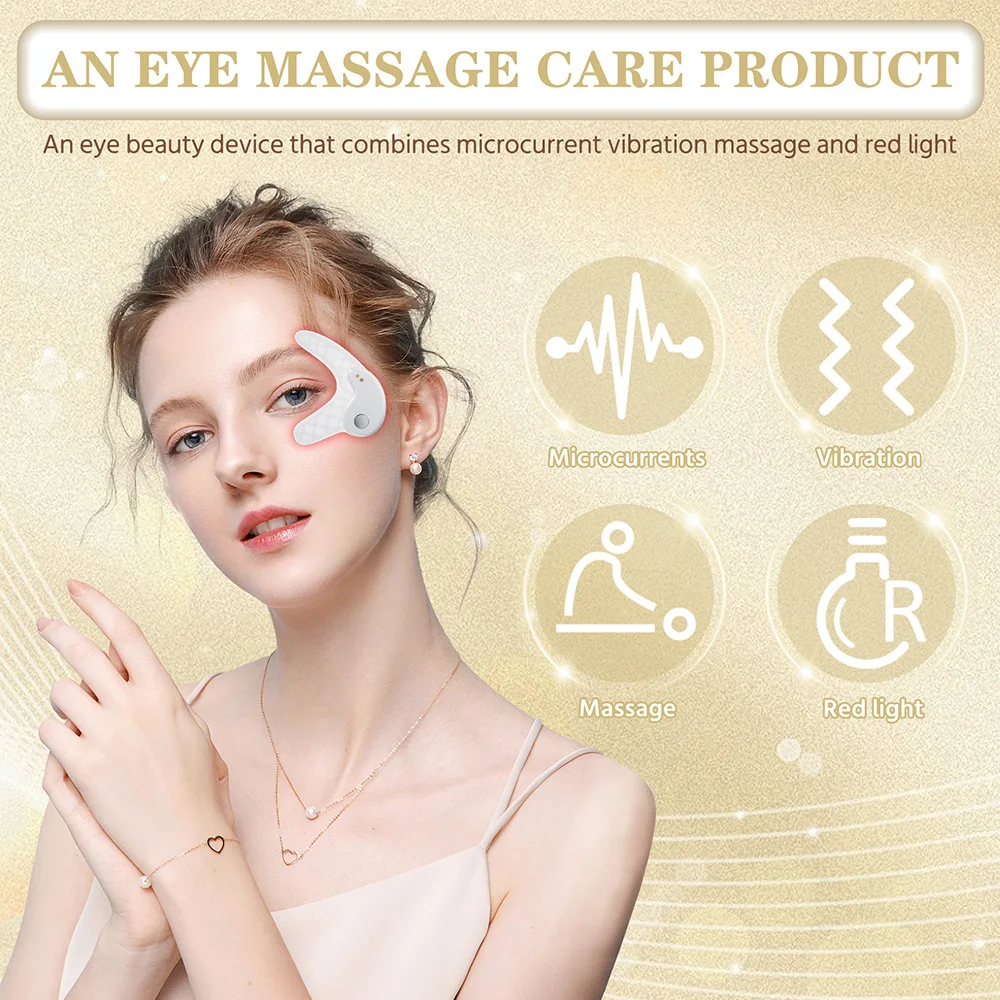 Microcurrent Eyes Massager Eye Red Light Therapy Beauty Device for Eye ...