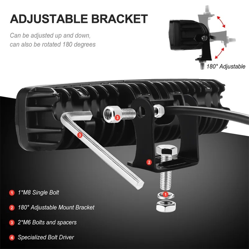 BrightLite 6 Inch 20W Mini LED Bar Yellow Fog Spot Beam for Vehicles ...
