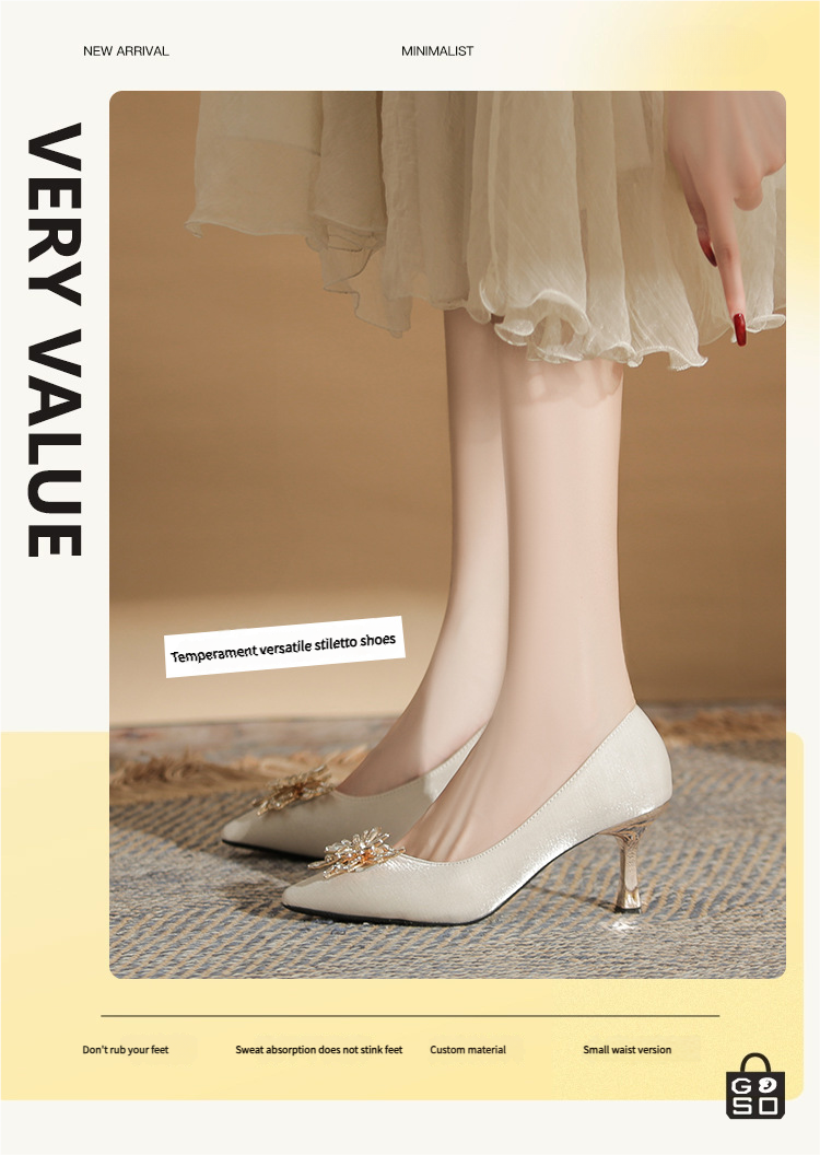 Women's Butterfly Sequined High Heel Shoes - Pointed Toe Stilettos for ...