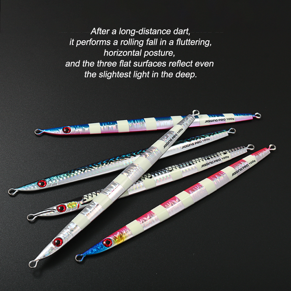 JIGGING PRO Long Casting Fast Sinking Metal Jig 100g 120g Vertical ...