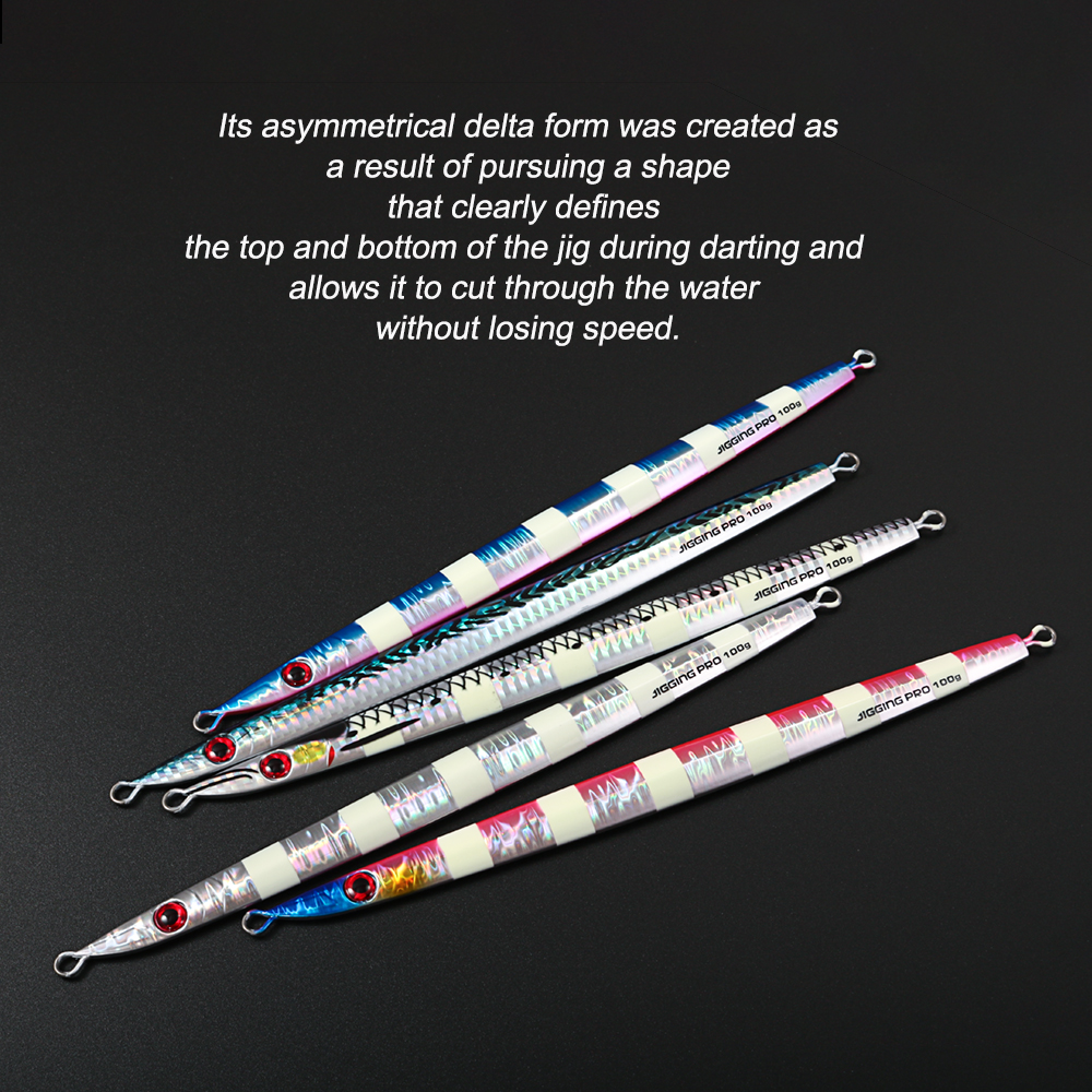 JIGGING PRO Long Casting Fast Sinking Metal Jig 100g 120g Vertical ...