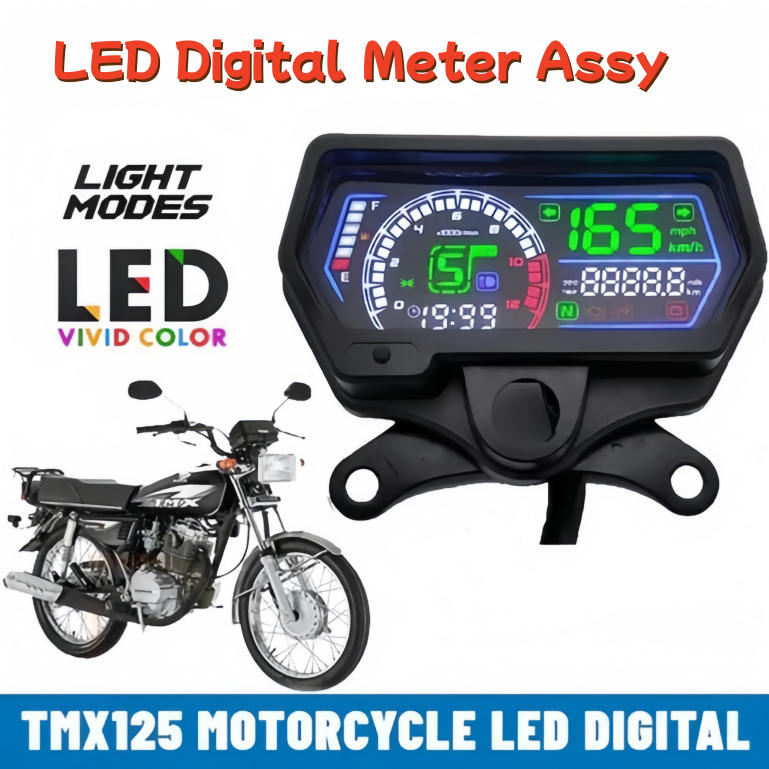 TMX125 Motorcycle LED Digital Meter Assy For Honda 125 Speedometer ...