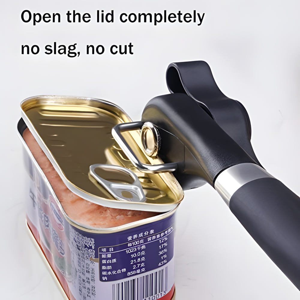 Manual Can Opener with Soft Grip Handle, Food Safe Stainless Steel ...