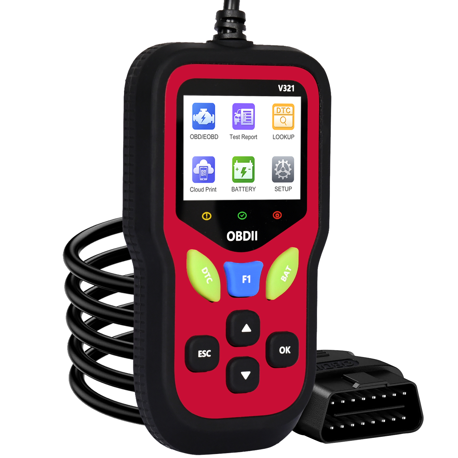 V321 Car Diagnostic Tool, Auto Code Reader, Quick Clear Engine Fault ...