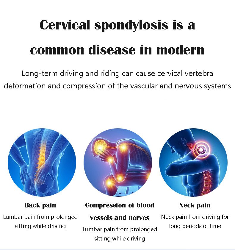 Memory Foam Car Lumbar Support Pillow with Massage & Head Rest ...