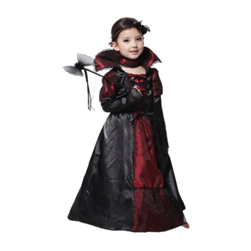Vampire Cosplay Costume with Necklace Witch costume for Kids girl Queen ...