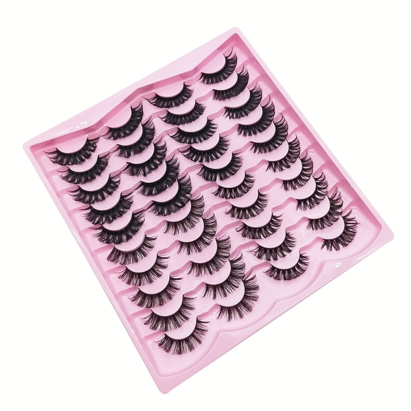 20 Pairs Mango-Designed Eyelashes: Voluminous Black Dramatic Thick ...