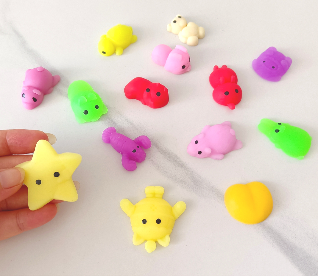 30PCS Kawaii Cartoon Mochi Squishies – Kids' Stress Relief Squeeze Toys ...