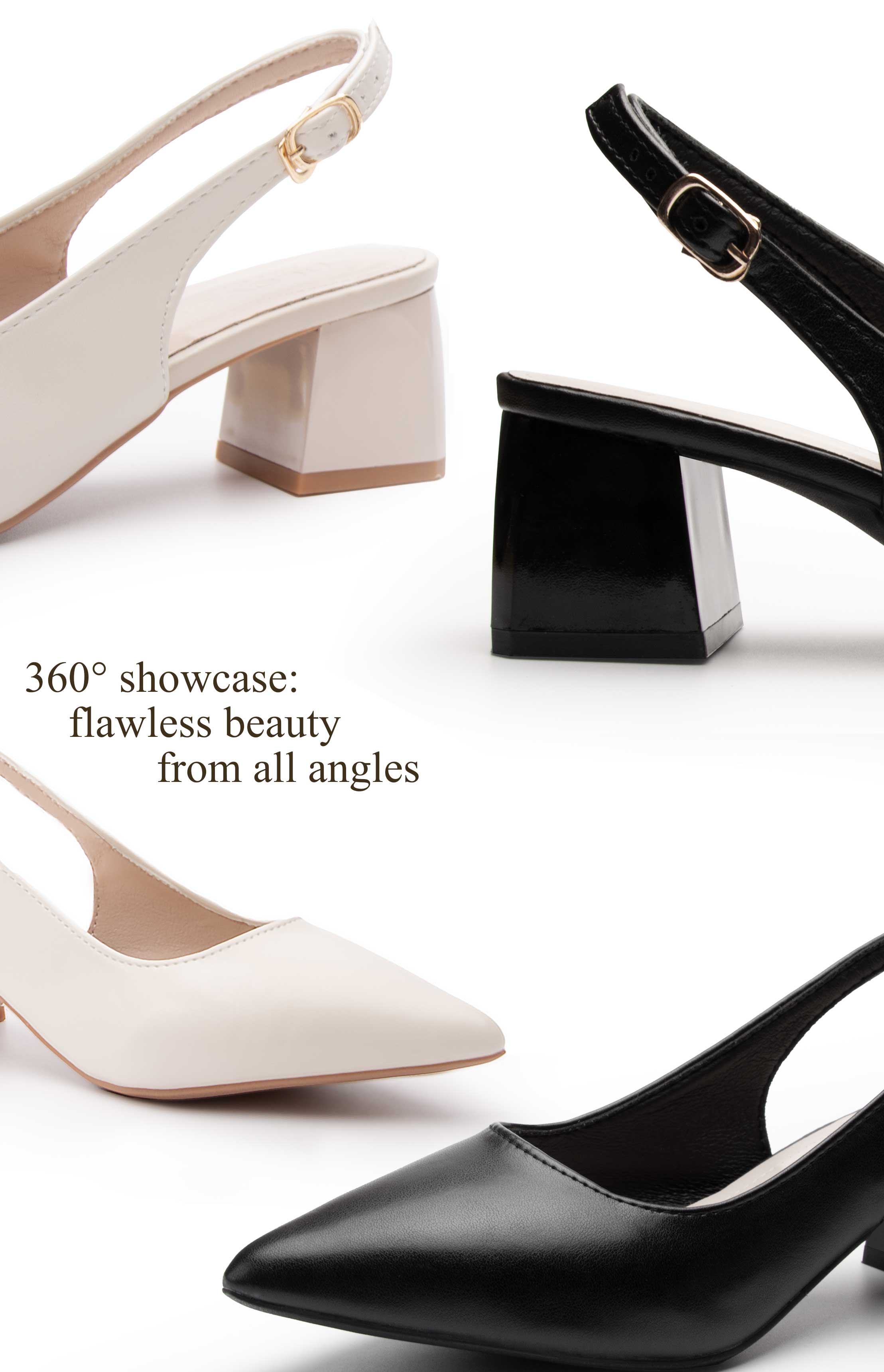 LADYSF 2 inches Black Sandals for Women Formal Work Half Heels | Shopee ...