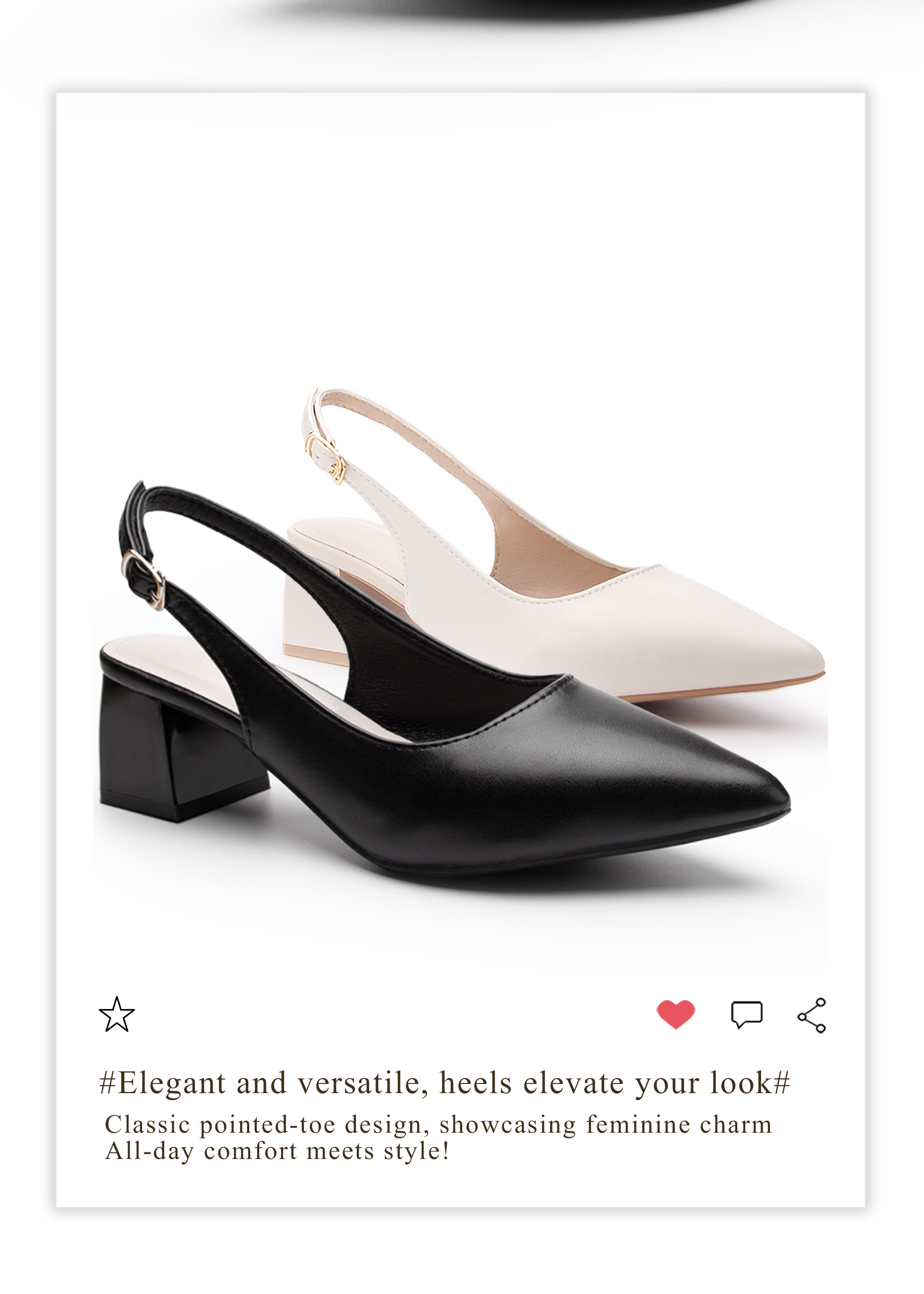 LADYSF 2 inches Black Sandals for Women Formal Work Half Heels | Shopee ...