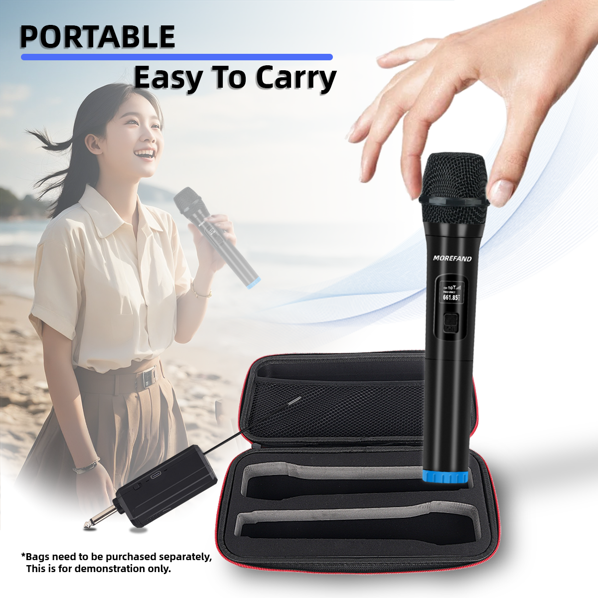 Professional Wireless Microphone Karaoke UHF dual UHF microphones ...