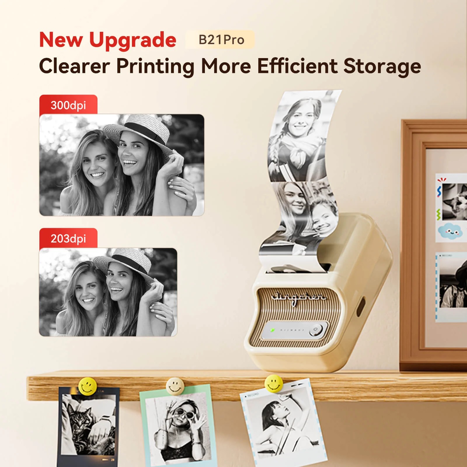 NIIMBOT B21_Pro Photo Paper Label Printer Portable Album Printer 300 ...
