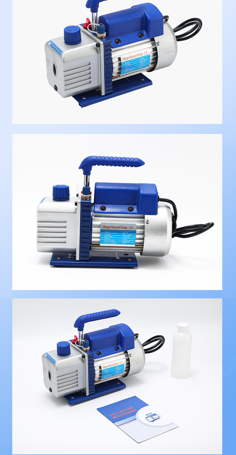 Rotary Vane Vacuum Pump 1/4hp VP115 Single Stage 5Pa Rotary Miniature ...