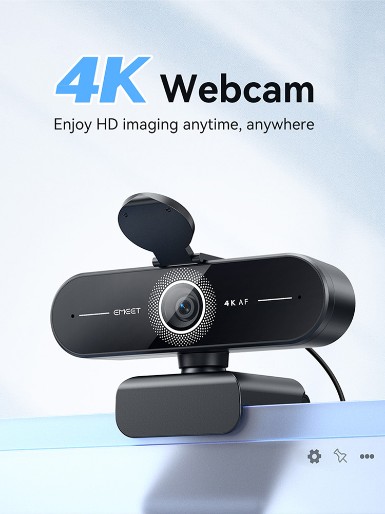 4K Webcam Ultra HD 4K Webcam with Auto Focus EMEET C60E 4K Computer ...