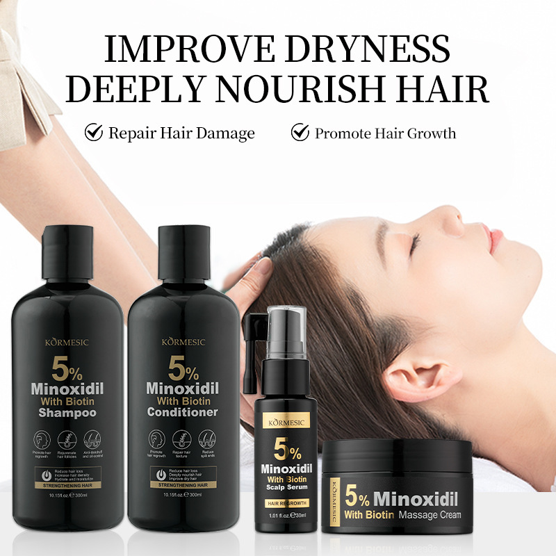 【KORMESIC】Minoxidil 5% Hair Grower Shampoo with Biotin for Hair Loss ...