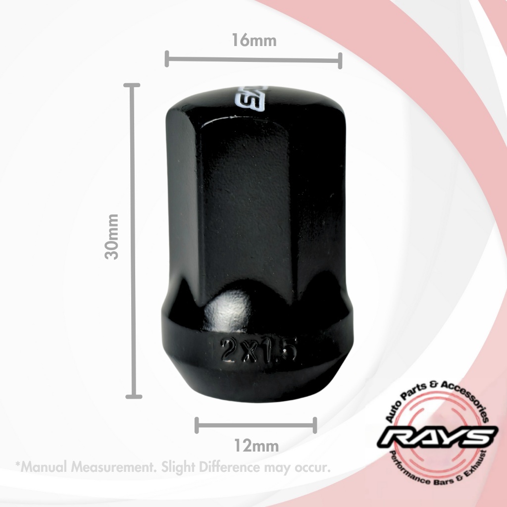 RAYS Lugnuts M12 x 1.5 17 hex nut and Luck Set Universal car Wheel rim ...