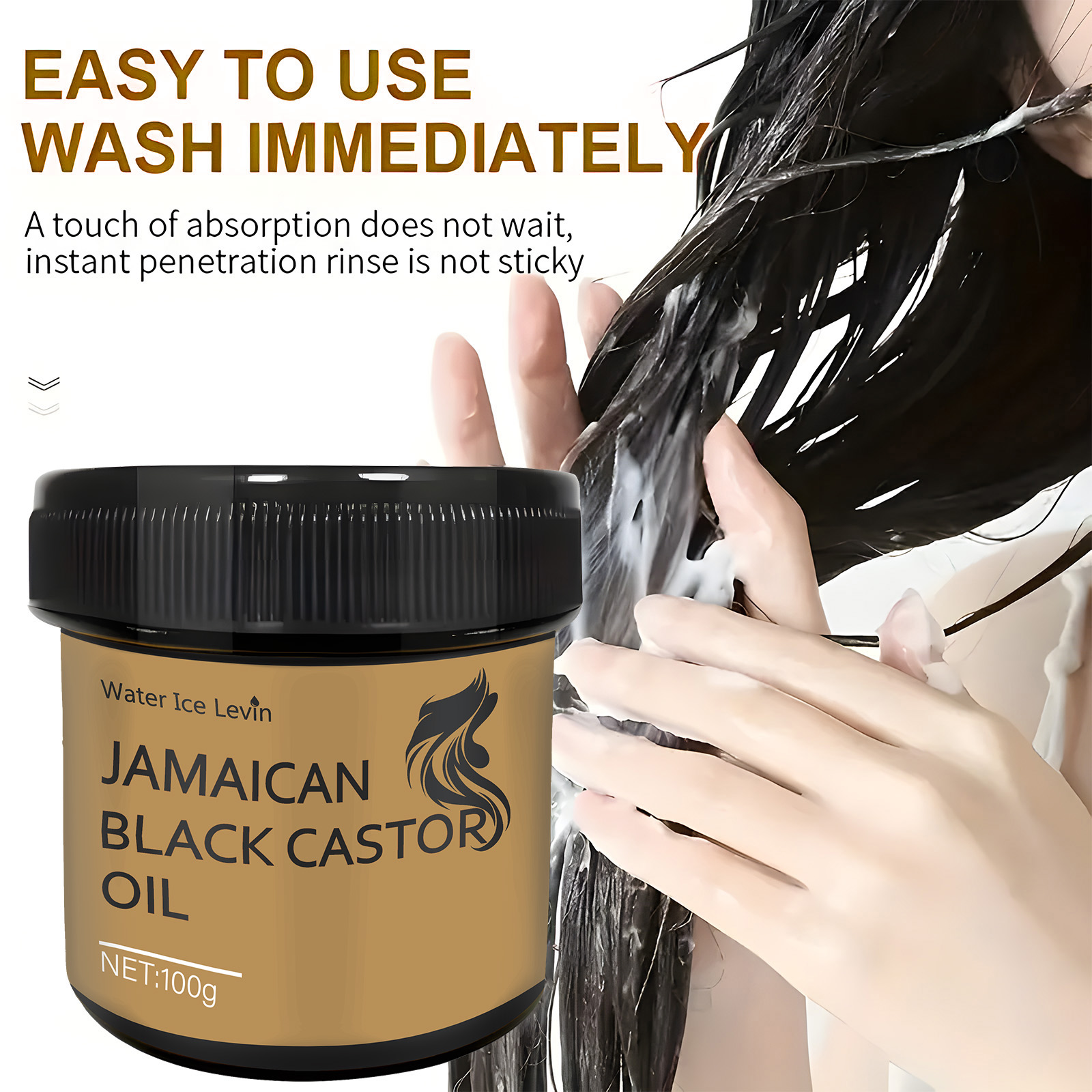Jamaican Black Castor Oil 100g, Cold Pressed, Alcohol-Free, Hair Paste ...