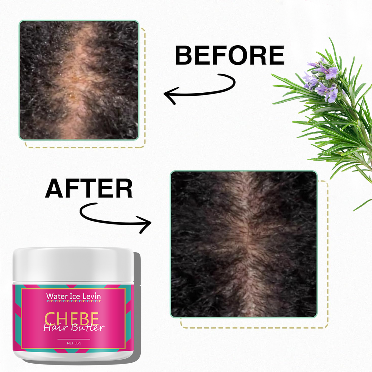 Chebe Hair Butter with Chebe Powder, Castor Oil, Shea Butter ...